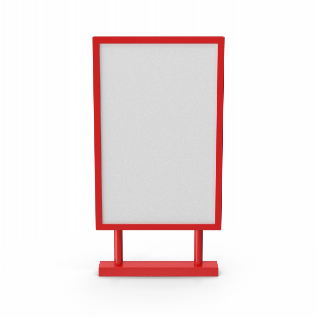 3D Red Billboard Model - TurboSquid 2065326
