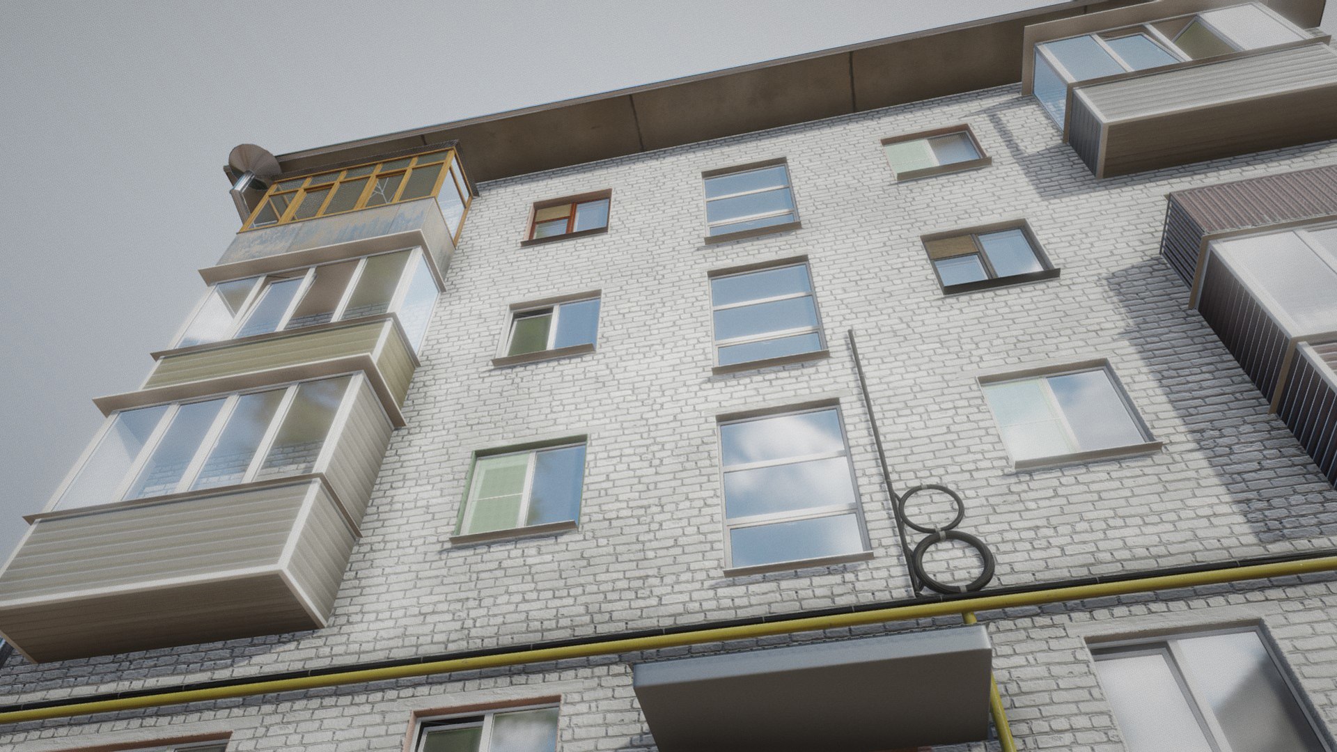 Wall Building PBR 3D Model - TurboSquid 2145050