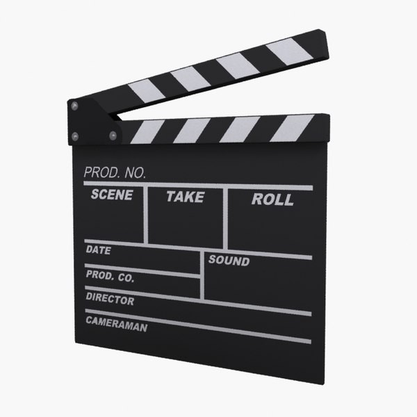 film clapper board 3d model