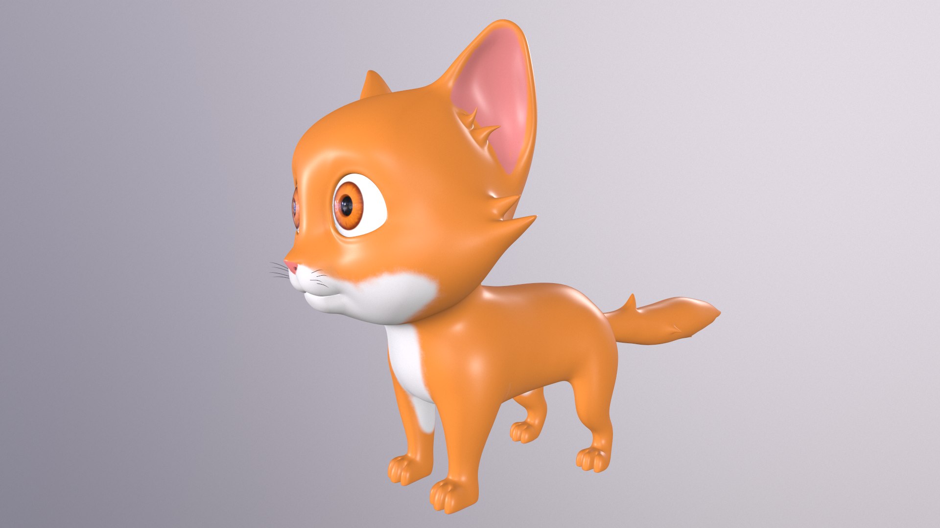 Cartoon Cat 3d Model Turbosquid 2088312