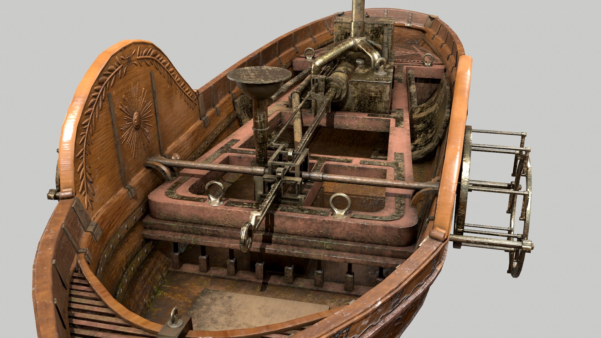 Pyroscaphe - 1783 Steamboat 3D - TurboSquid 1847664