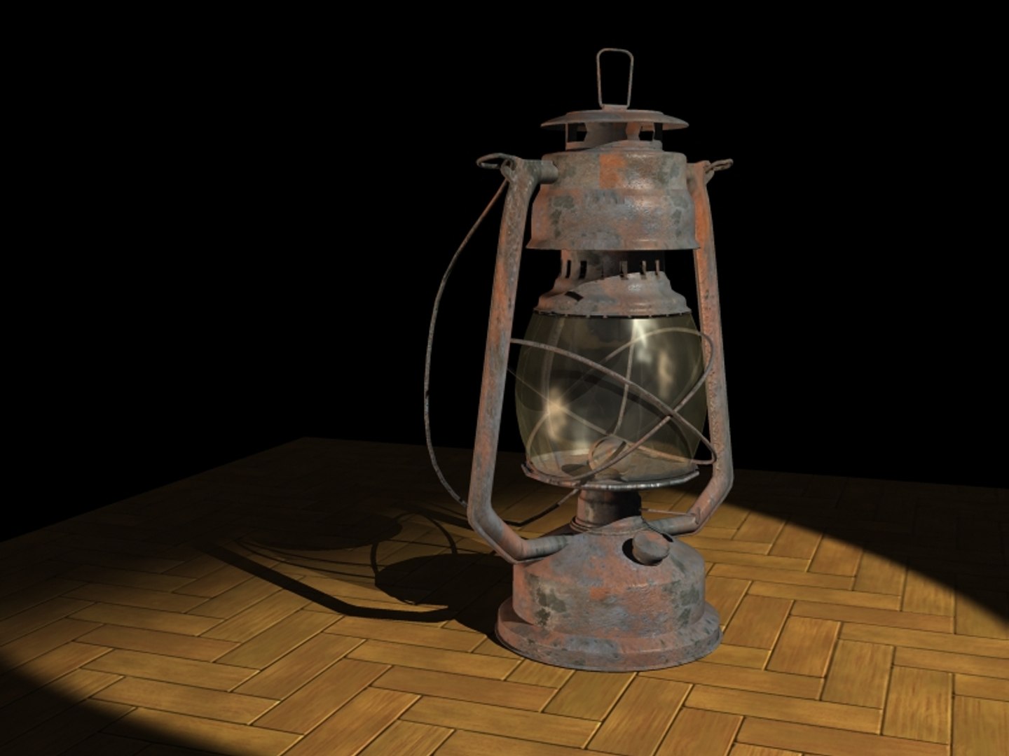 3d Model Rusty Lantern