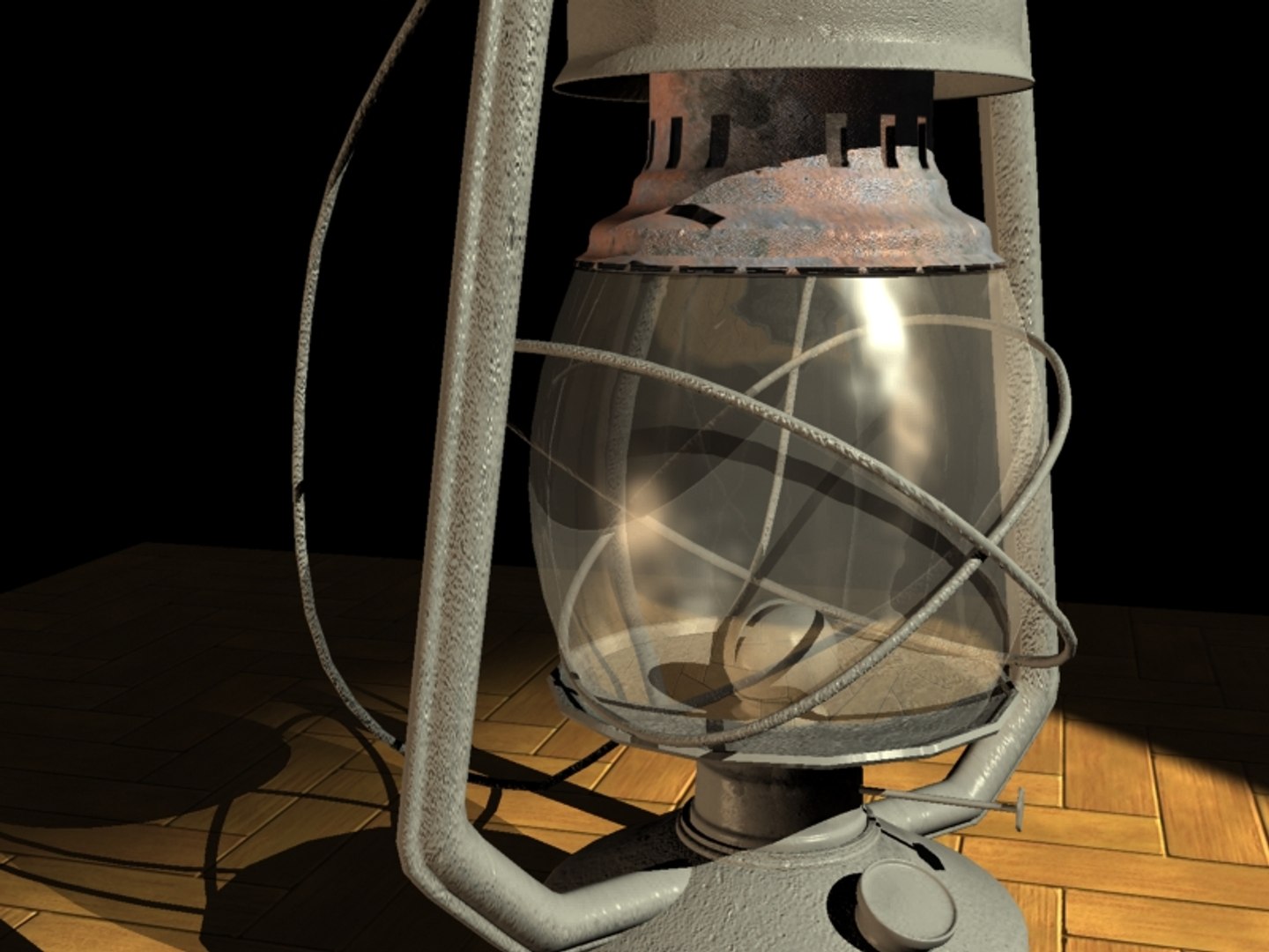 3d Model Rusty Lantern