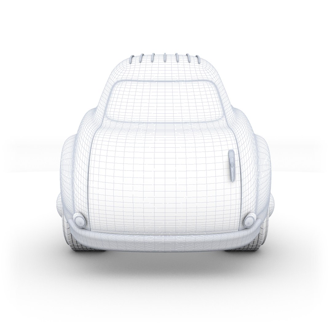 3d model cartoon hot rod