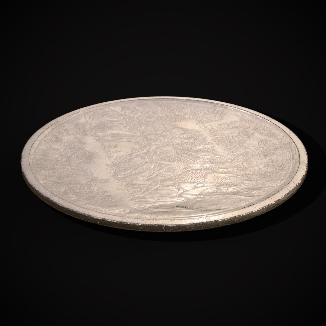 3D Silver Byzantine Banquet Plate - TurboSquid 2015607