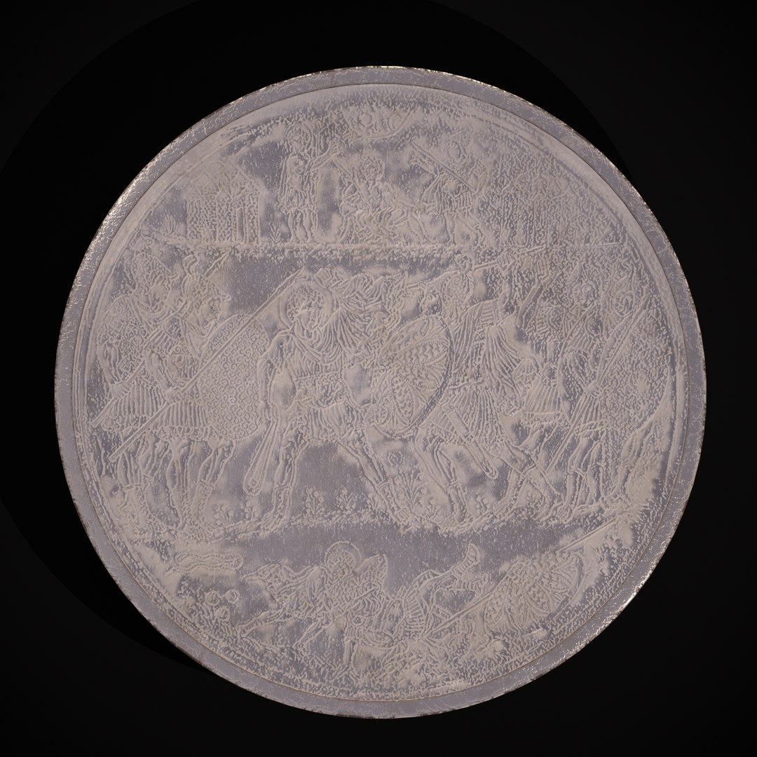 3D Silver Byzantine Banquet Plate - TurboSquid 2015607