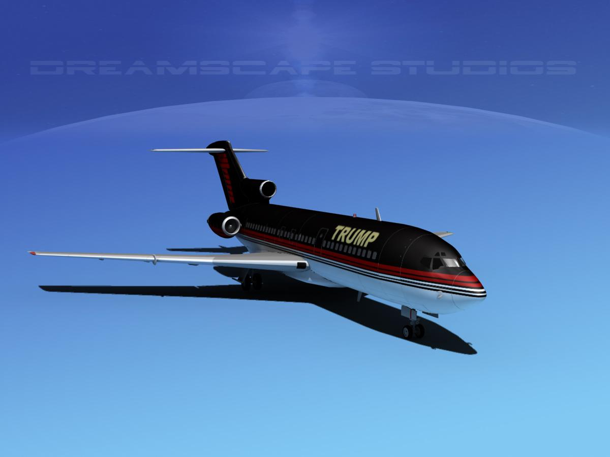 3d model trump boeing 757 aircraft airplane
