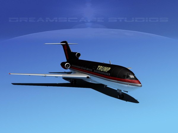 3d model trump boeing 757 aircraft airplane