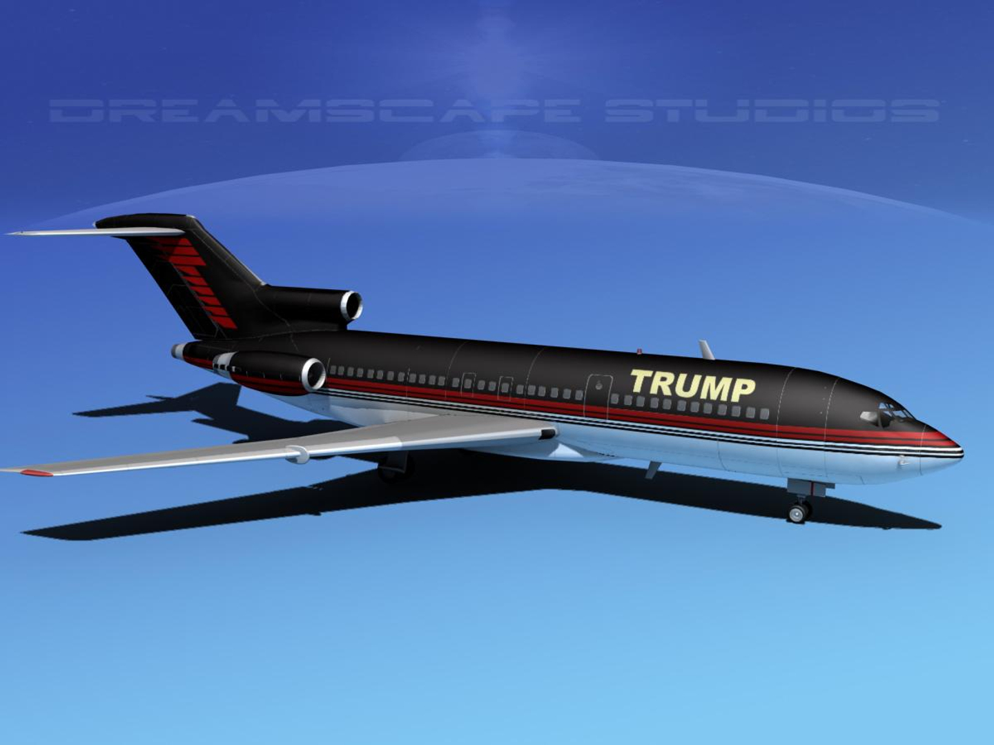 3d model trump boeing 757 aircraft airplane