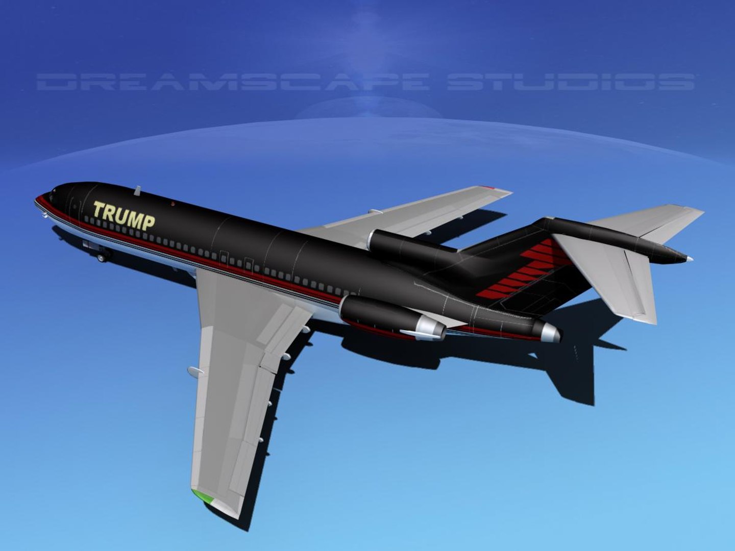 3d Model Trump Boeing 757 Aircraft Airplane