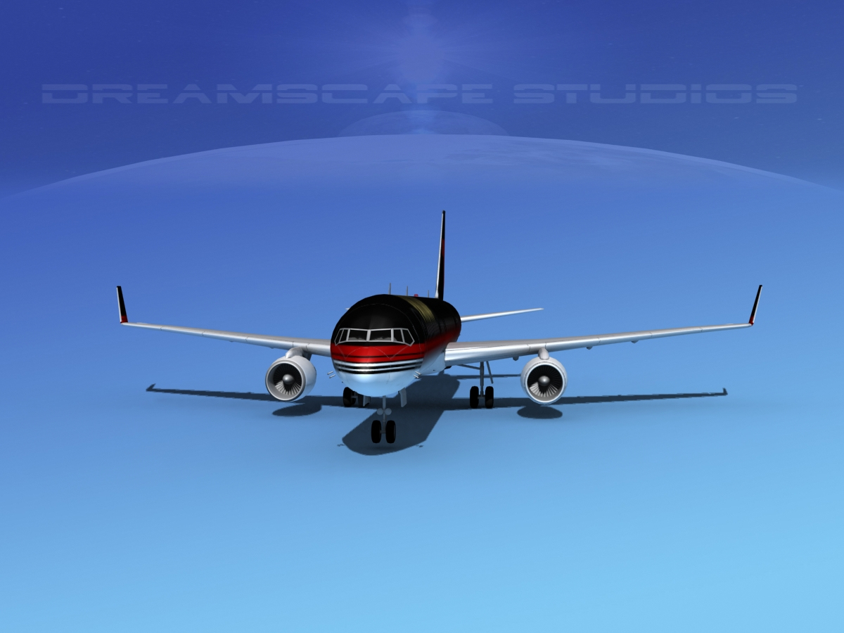 3d model trump boeing 757 aircraft airplane