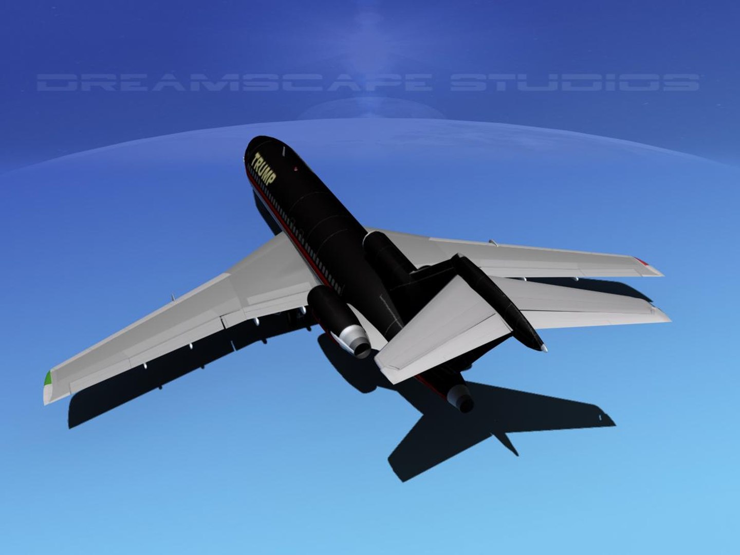 3d Model Trump Boeing 757 Aircraft Airplane