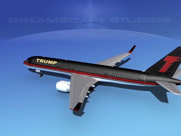 3d model trump boeing 757 aircraft airplane