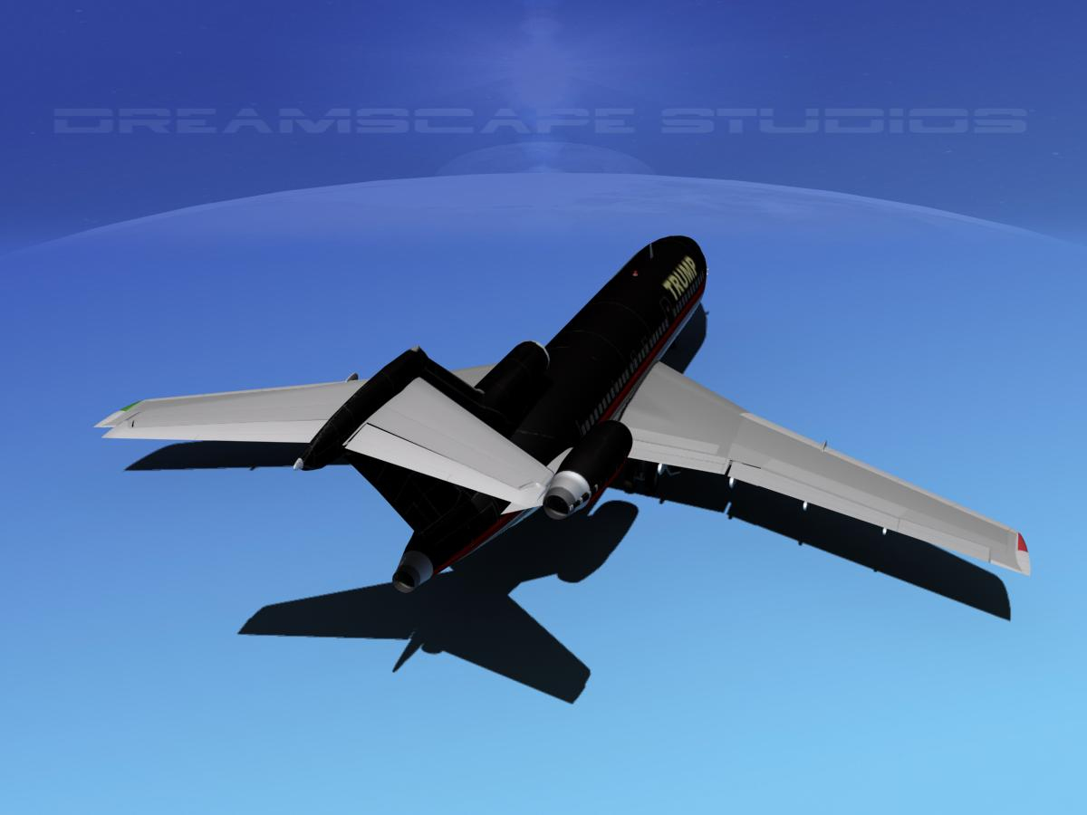 3d model trump boeing 757 aircraft airplane