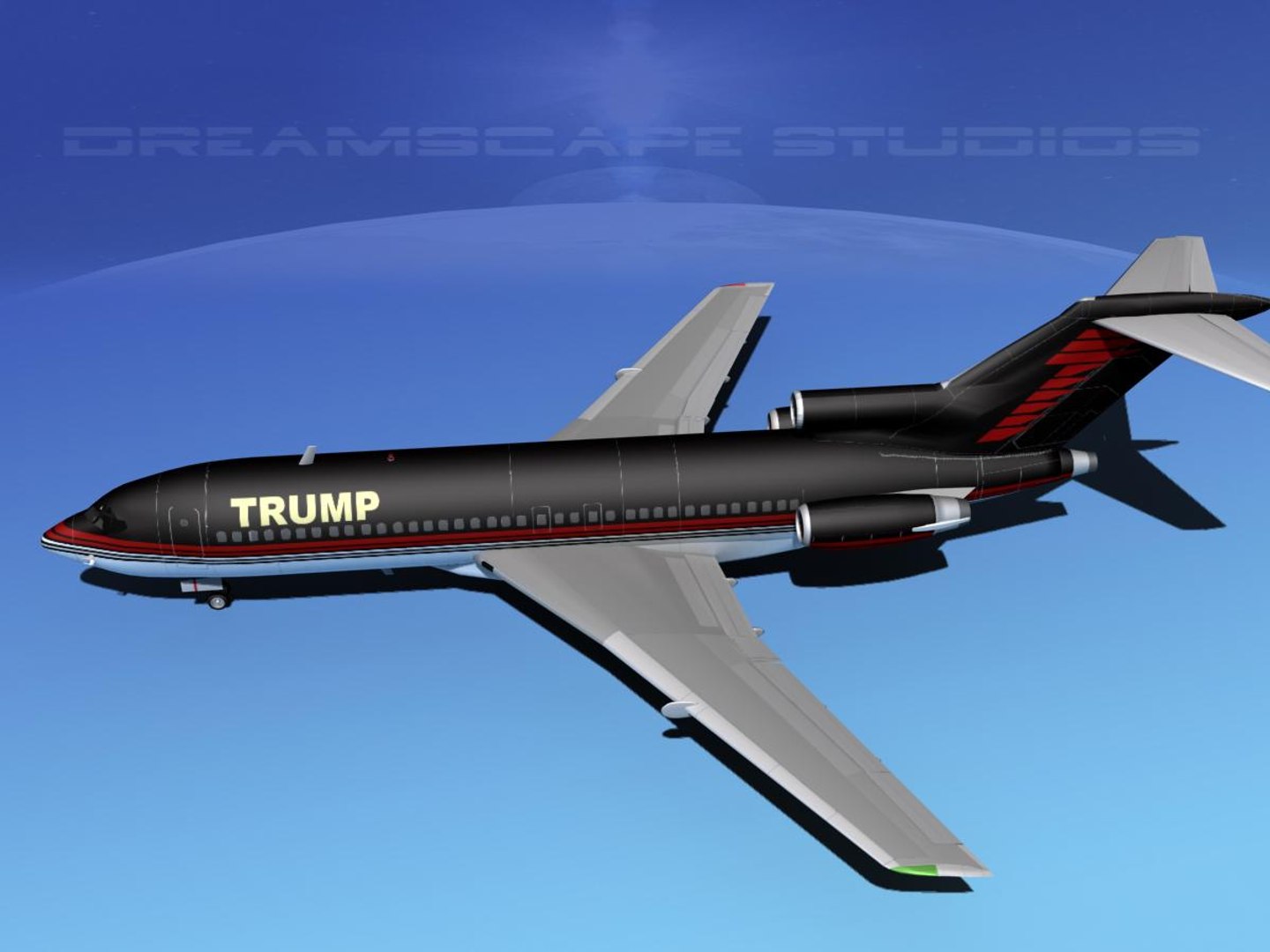 3d Model Trump Boeing 757 Aircraft Airplane