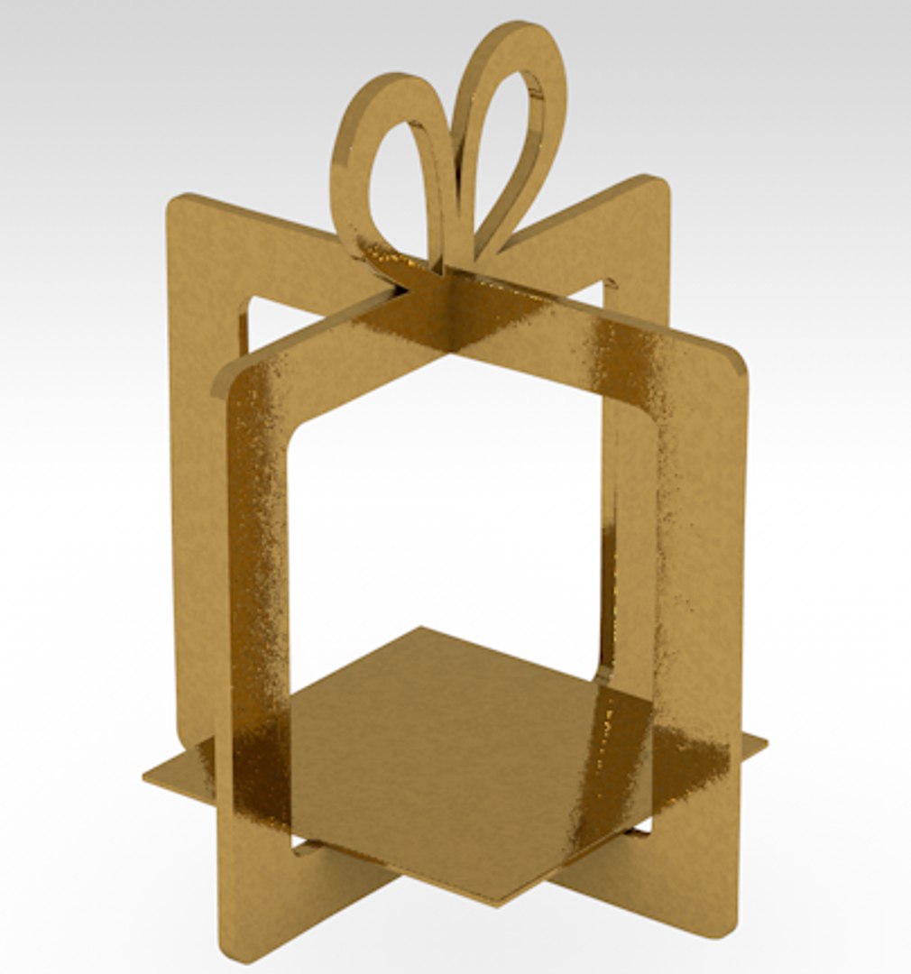 3d model gold box