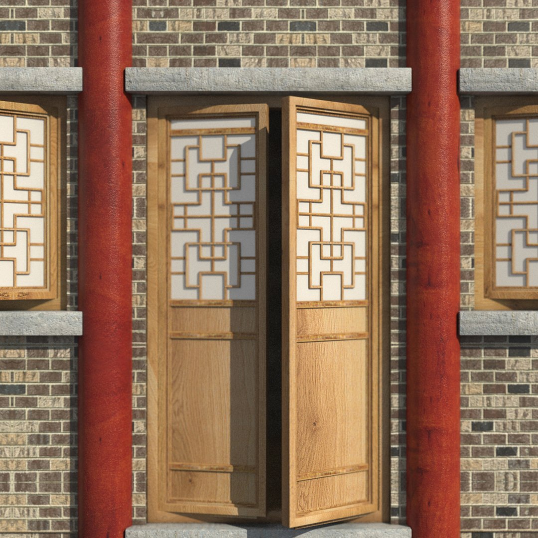 3D Chinese Style Windows Model - TurboSquid 1832888
