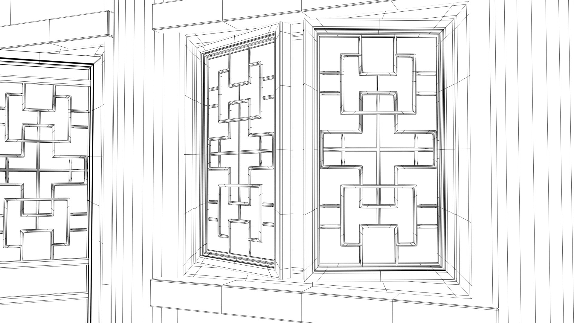 3D Chinese Style Windows Model - TurboSquid 1832888