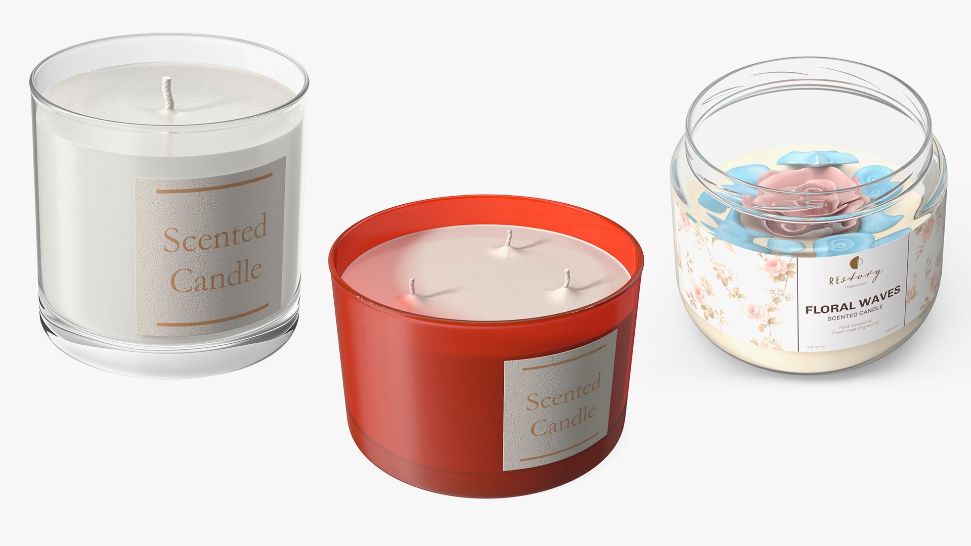 3D Scented Candles Collection Model - TurboSquid 2237520