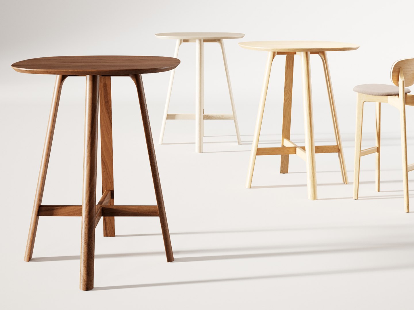 Rail Snack High Table 3D Model - TurboSquid 2183531