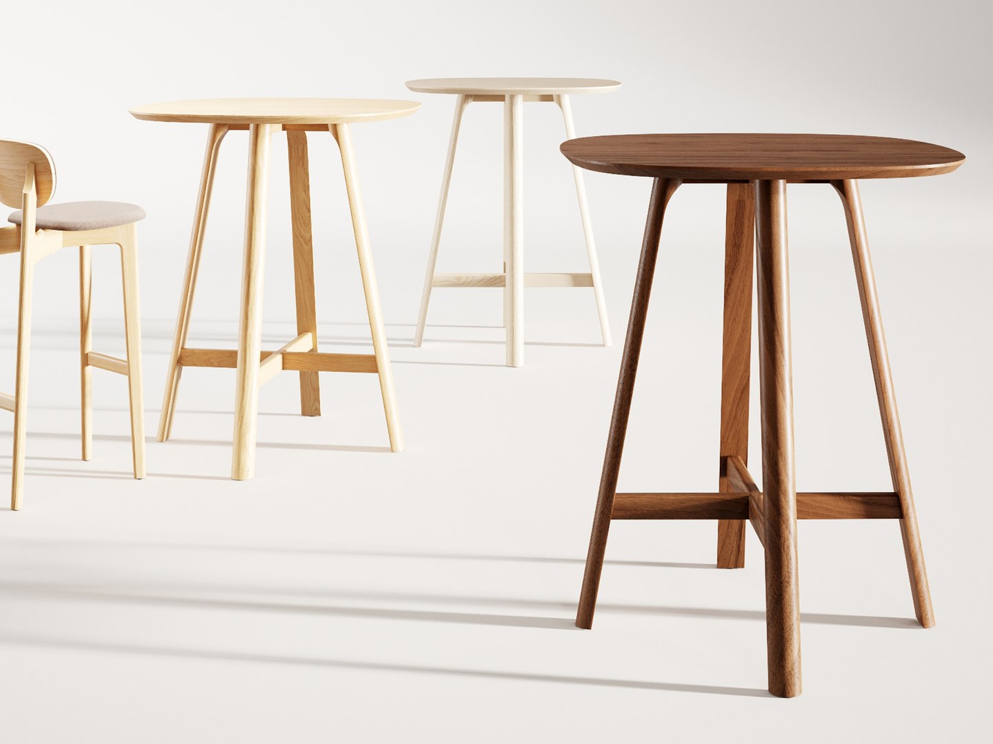 Rail Snack High Table 3D Model - TurboSquid 2183531