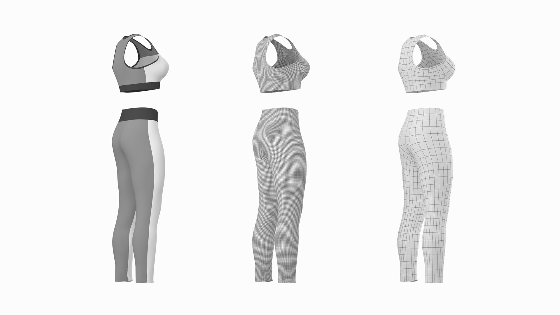 3D Woman Sportswear 06 Base Mesh Design Kit Model - TurboSquid 2103729