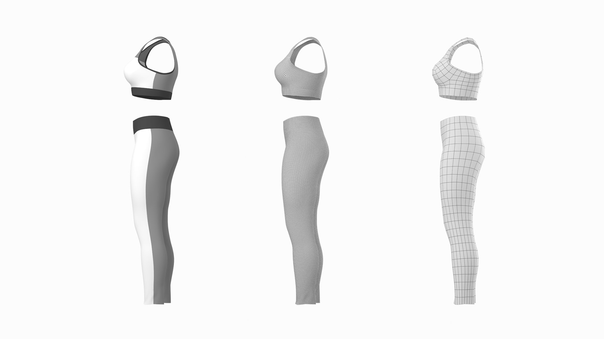3D Woman Sportswear 06 Base Mesh Design Kit Model - TurboSquid 2103729