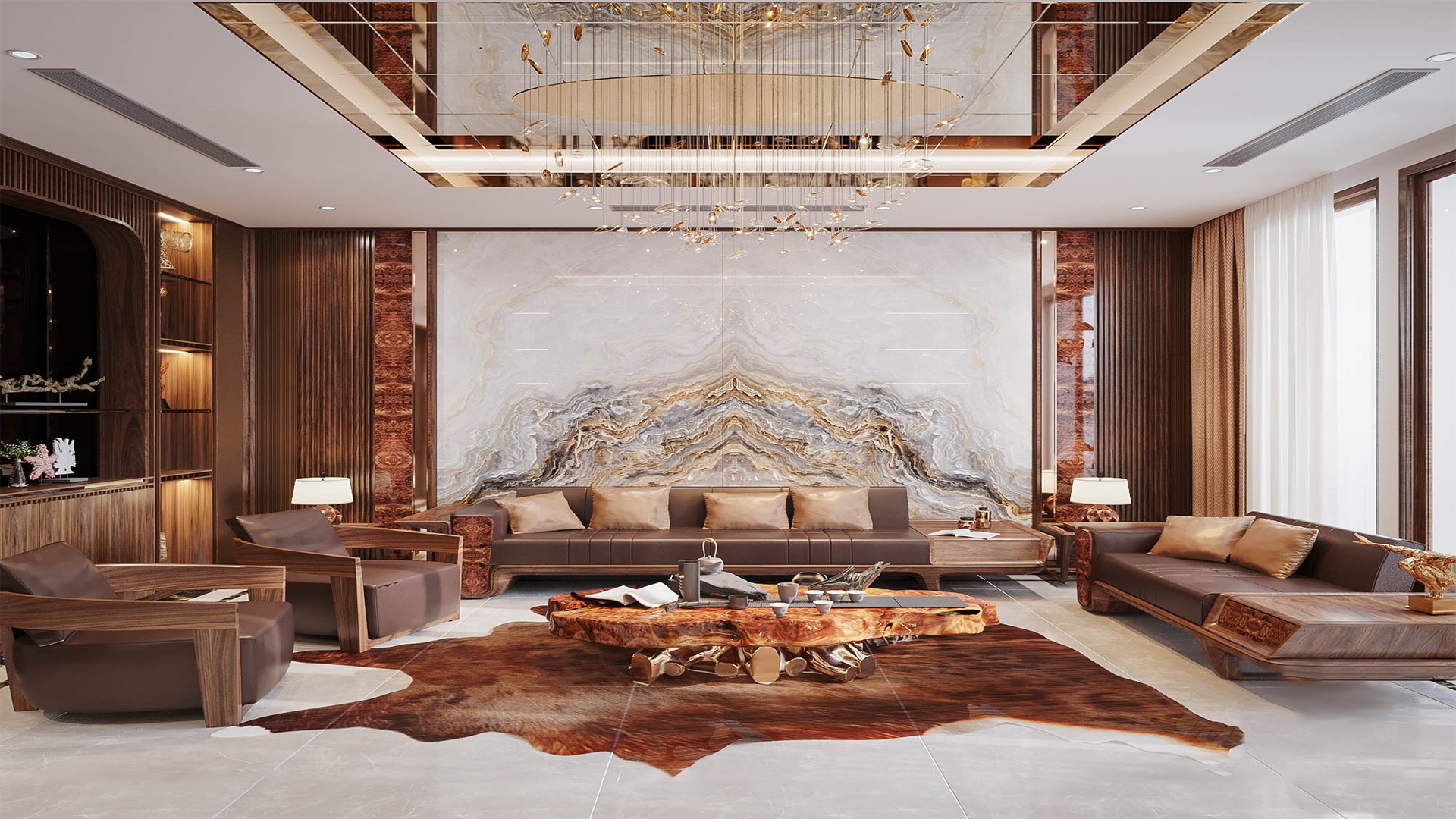 3D Model Living Room 01 - House Of Mr Hao - Maiholuxury - MAX FBX OBJ SKP DAE Simlab ...