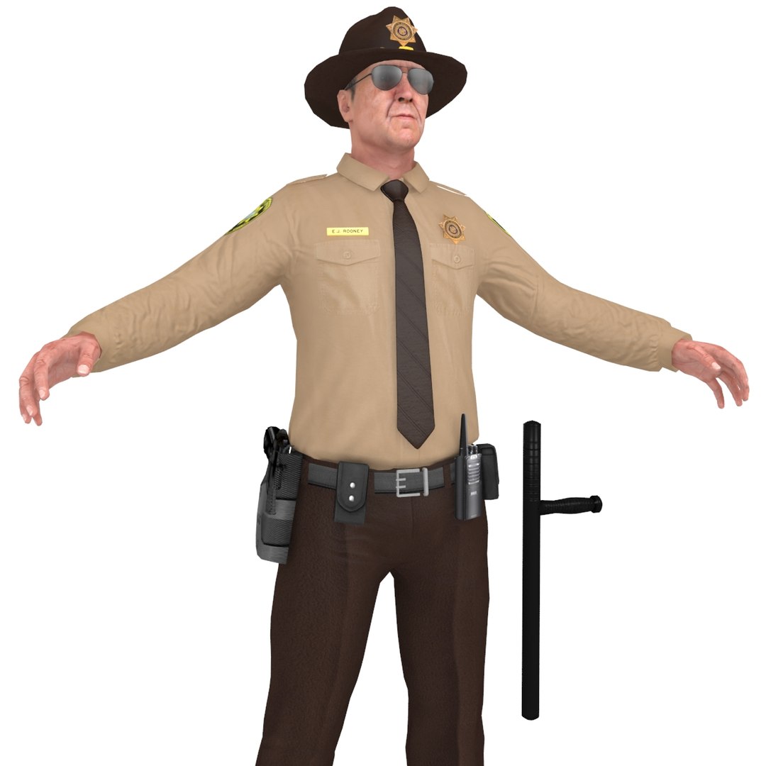 3D sheriff man gun - TurboSquid 1354024