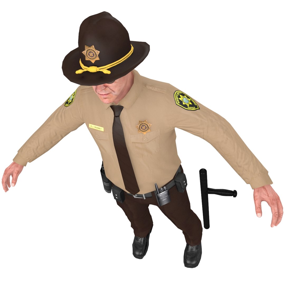 3D sheriff man gun - TurboSquid 1354024
