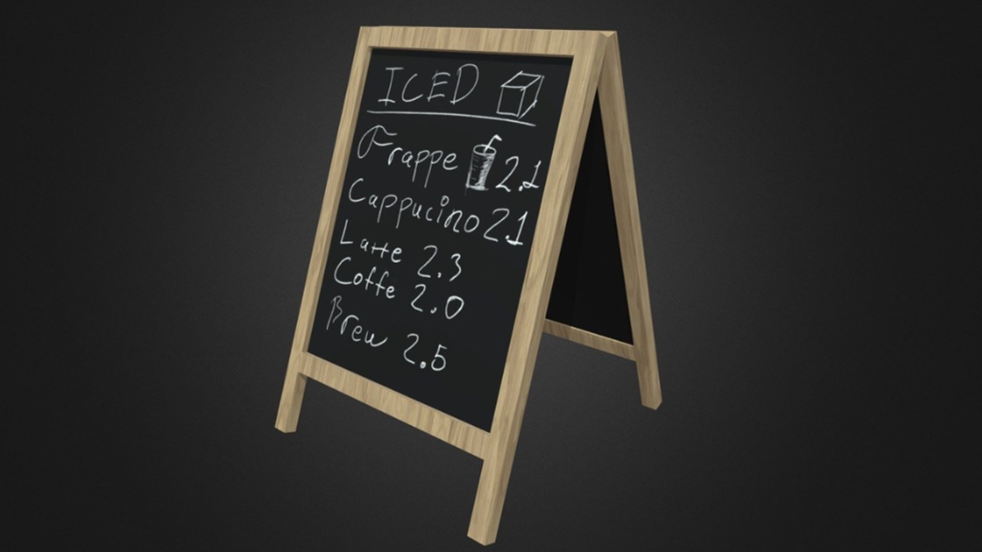 3D Menu Board - TurboSquid 2432732