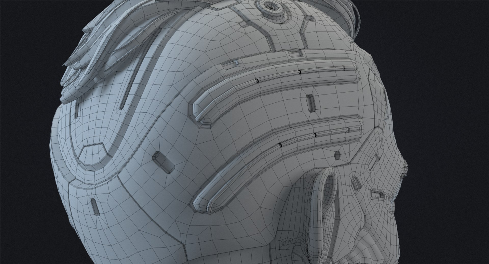 3D Stylized Cyborg Head Model - TurboSquid 1409922