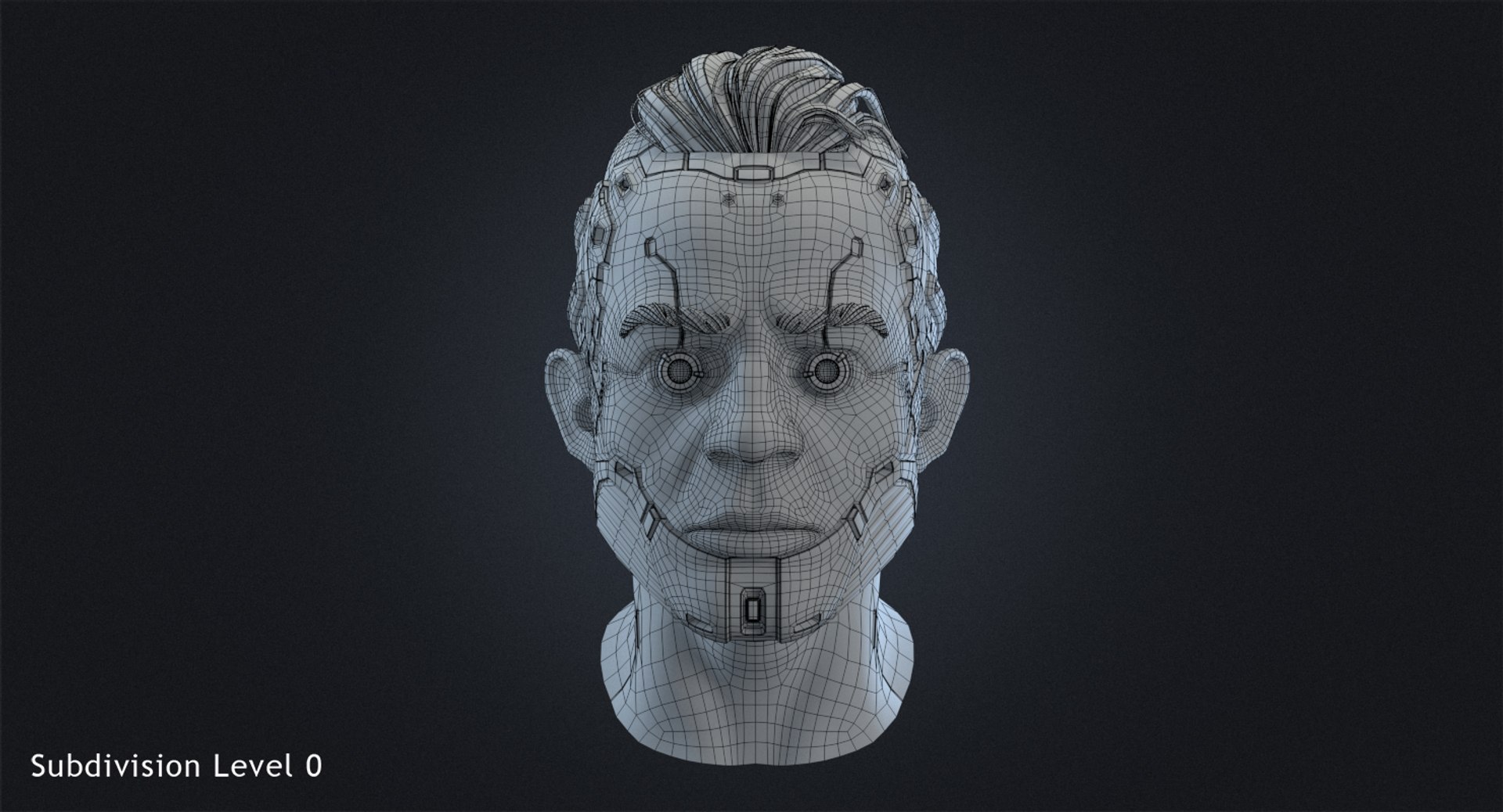 3D Stylized Cyborg Head Model - TurboSquid 1409922