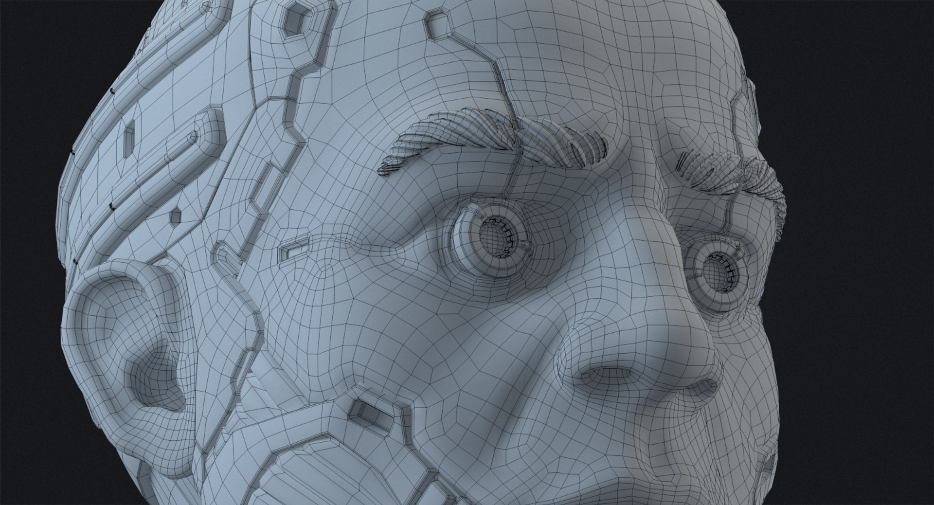 3D Stylized Cyborg Head Model - TurboSquid 1409922