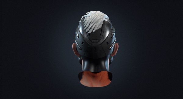 3D stylized cyborg head model - TurboSquid 1409922