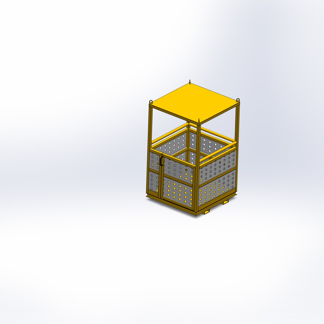 3D Industrial Man Basket Crane Personnel Platform - High Detail Model ...