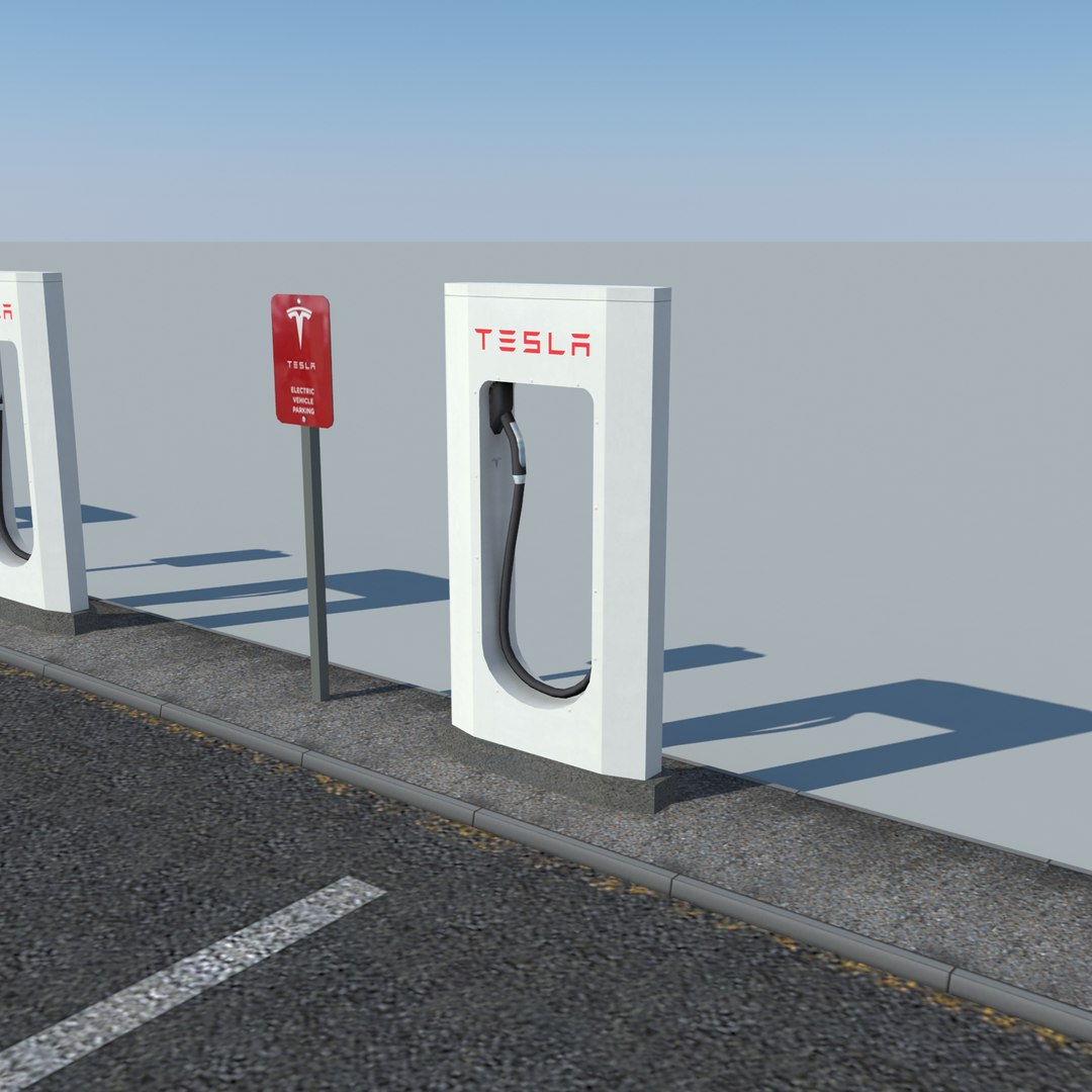 Parking Tesla Supercharger 3ds
