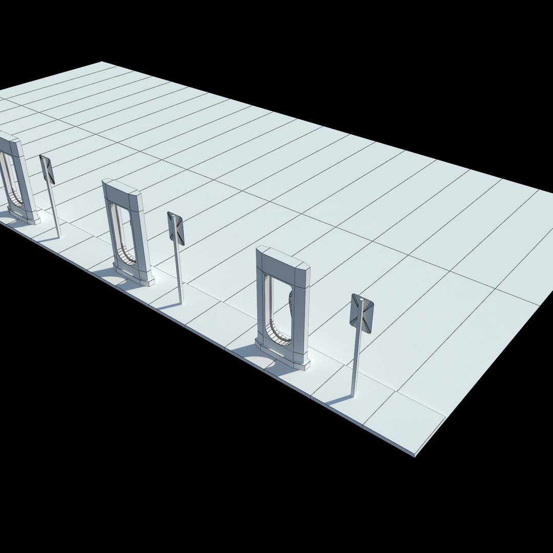 Parking Tesla Supercharger 3ds