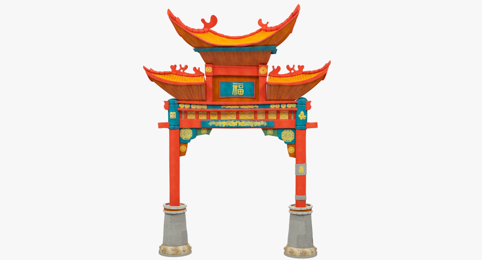Gate China 3D - TurboSquid 1175875
