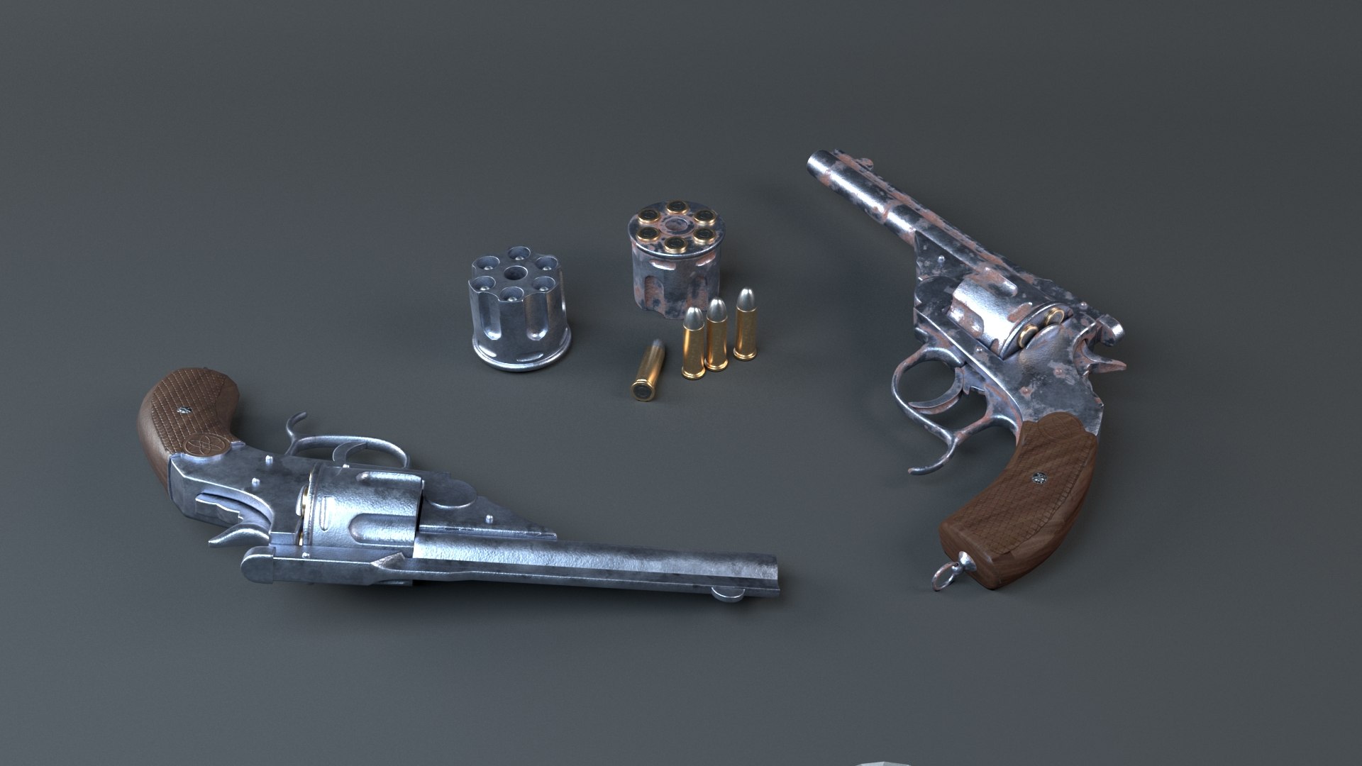 3D Realistic Revolver Model - TurboSquid 1632829