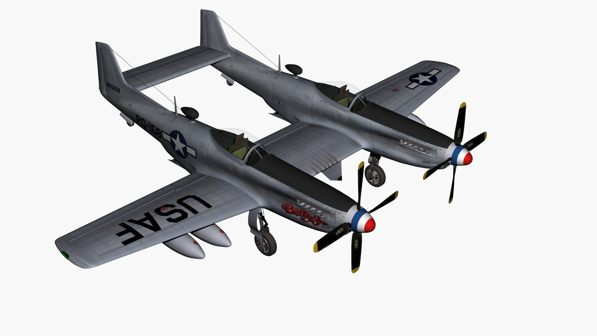 P-82 B Twin Mustang Betty Joe 3D Model - TurboSquid 2085899