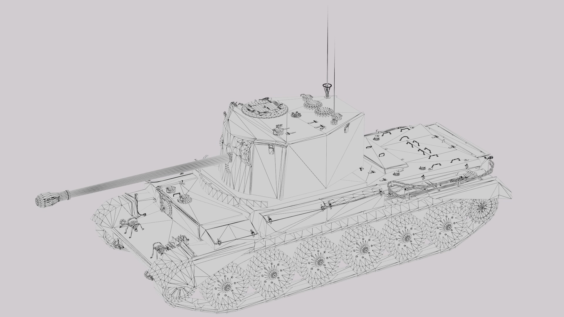 Cruiser Tank Mk VIII Challenger 3D Model - TurboSquid 2083150