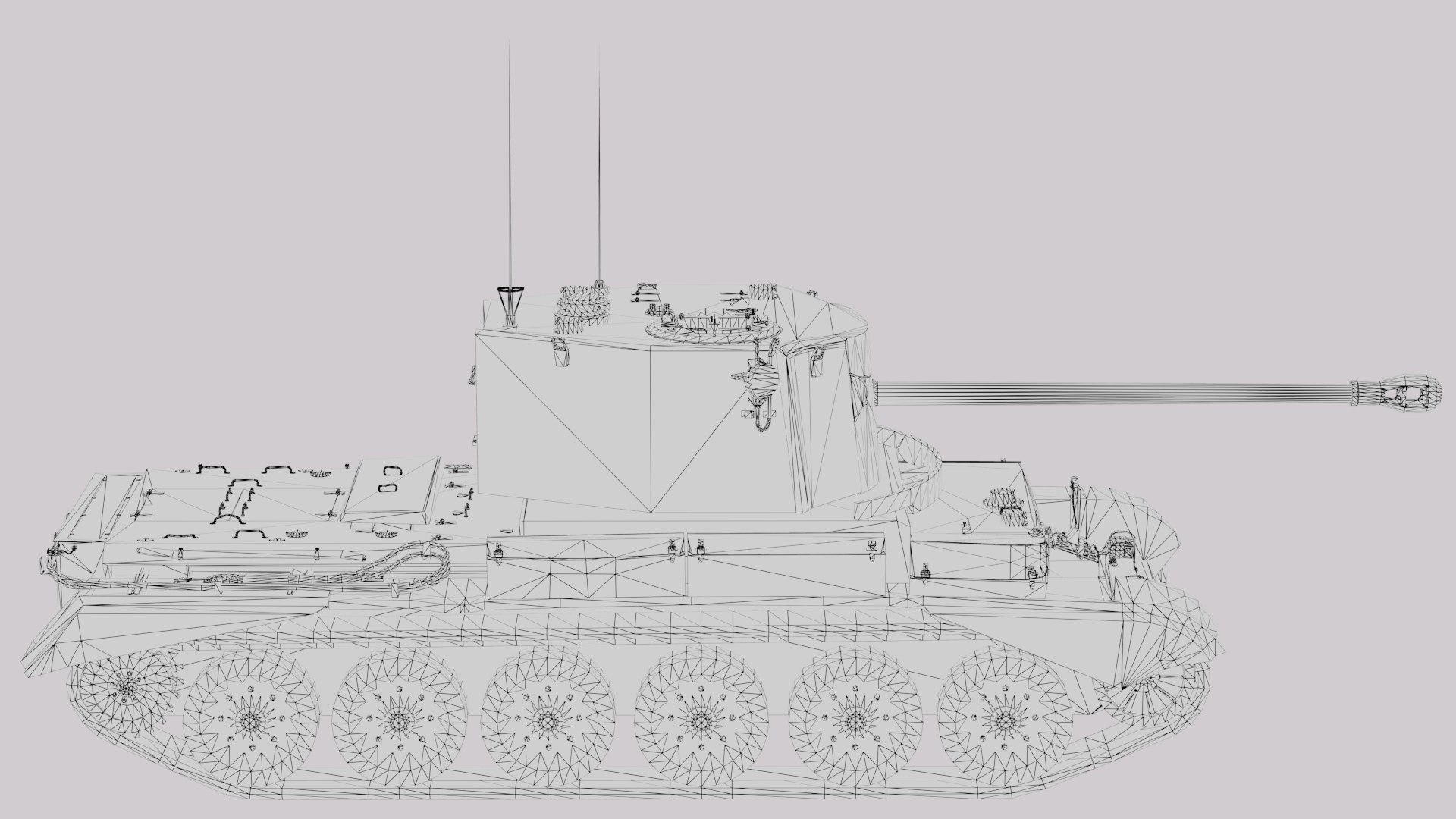 Cruiser Tank Mk VIII Challenger 3D Model - TurboSquid 2083150
