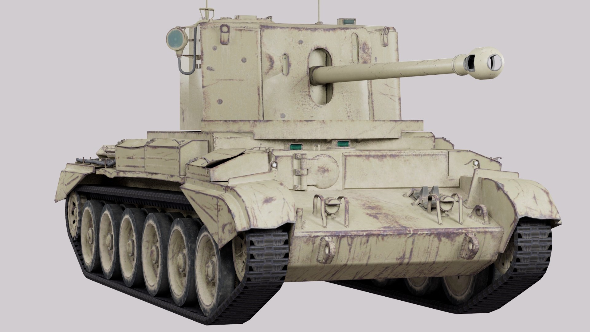 Cruiser Tank Mk VIII Challenger 3D Model - TurboSquid 2083150