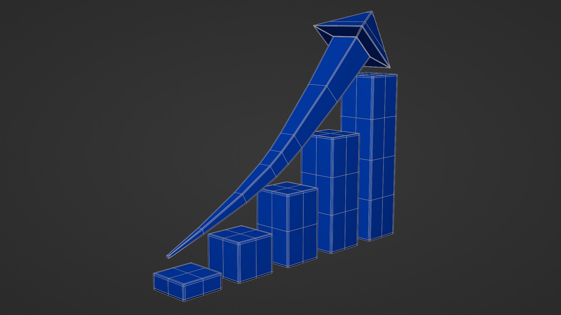 3D Rising chart - TurboSquid 2170737