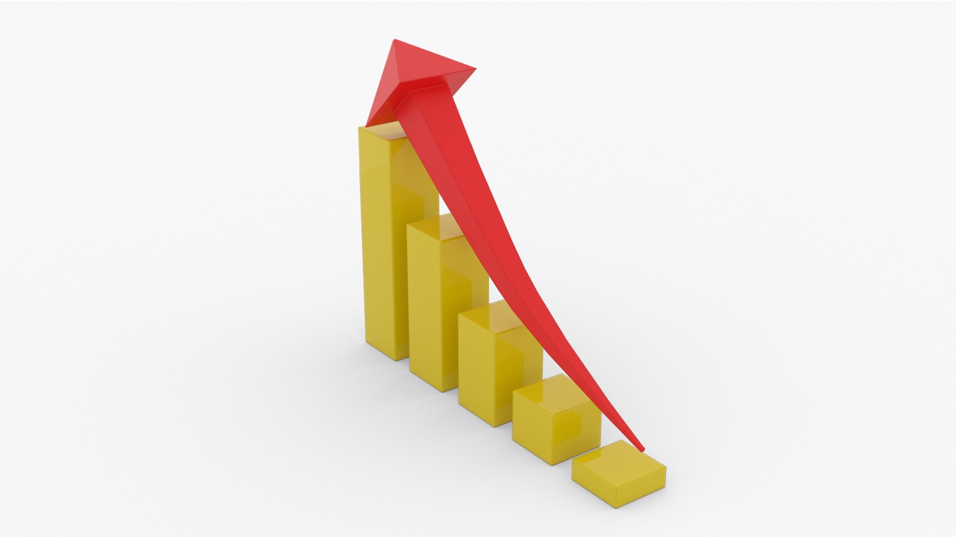 3D Rising Chart - TurboSquid 2170737