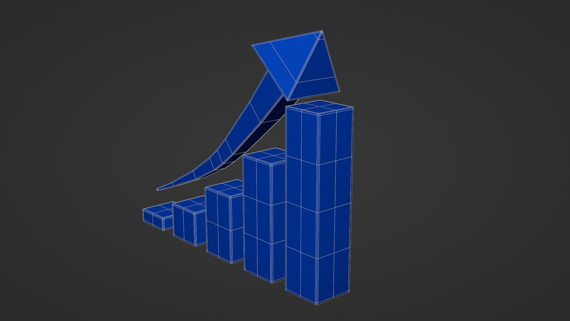 3D Rising Chart - TurboSquid 2170737
