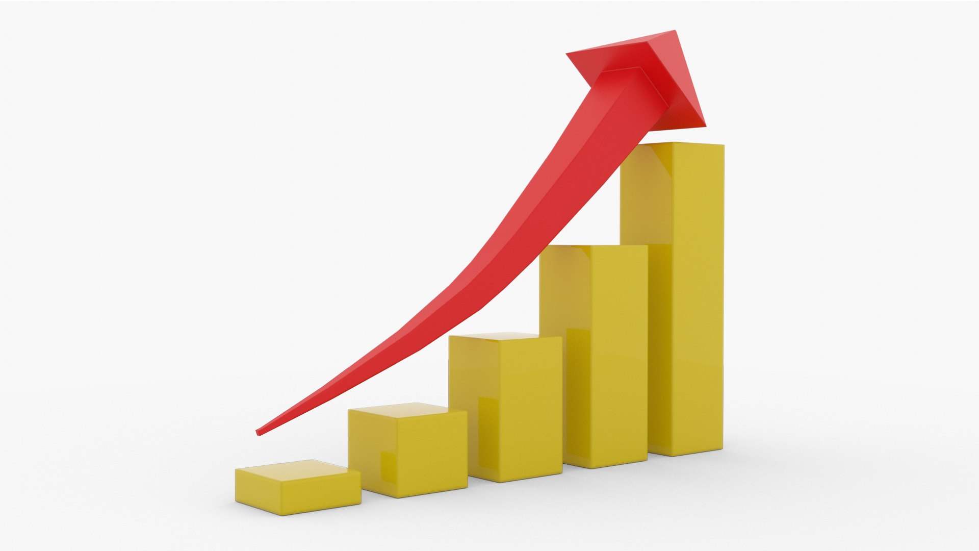 3D Rising Chart - TurboSquid 2170737