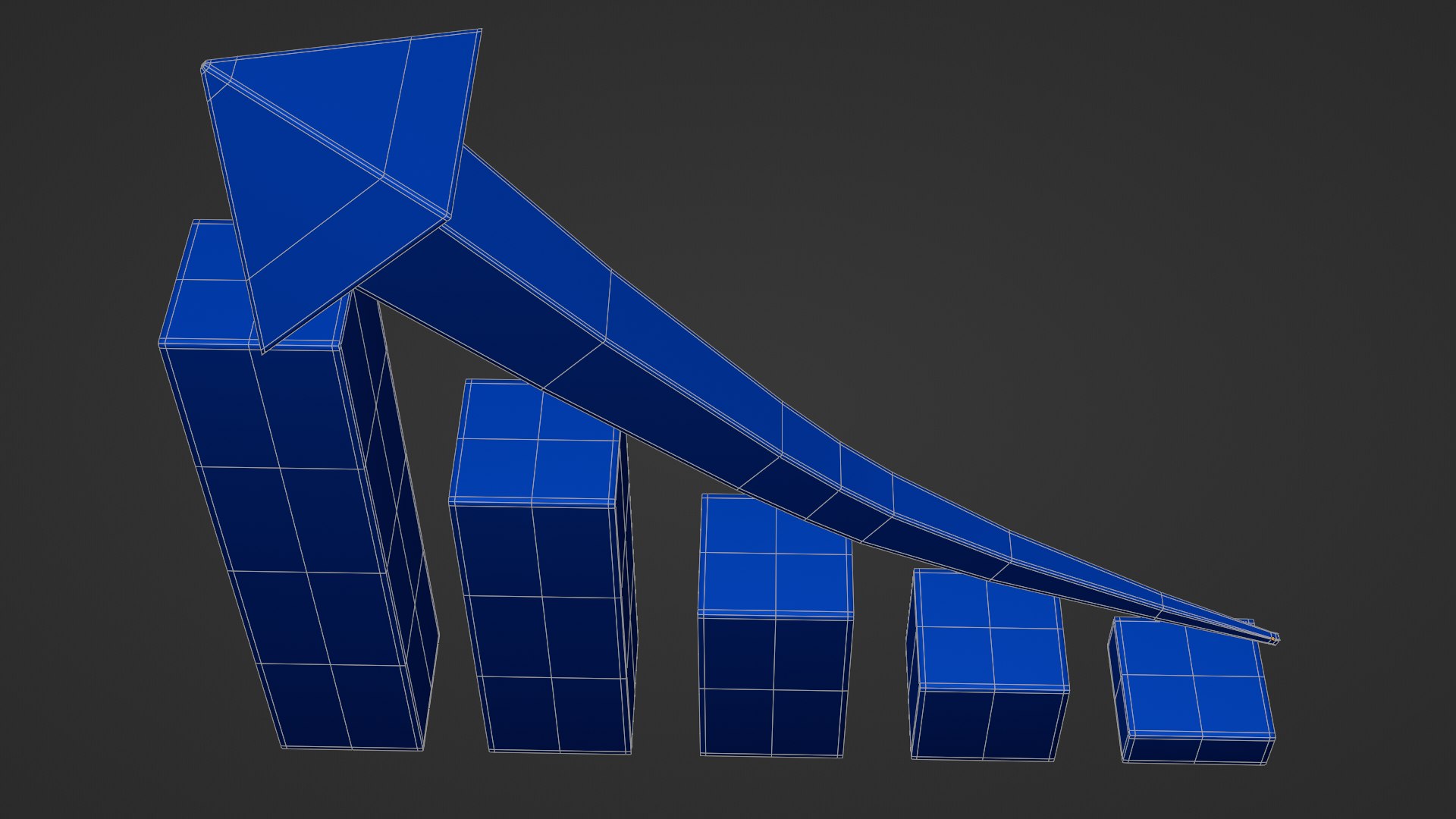 3D Rising chart - TurboSquid 2170737