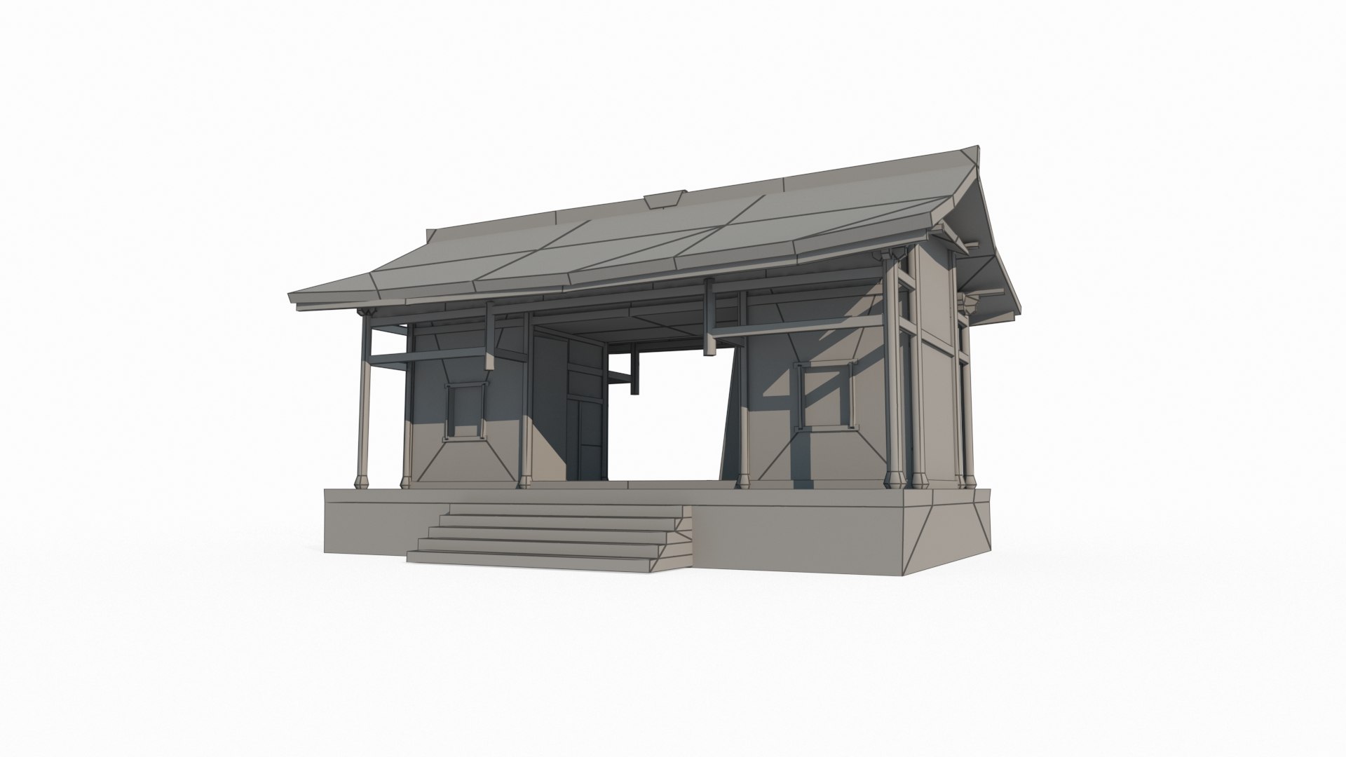 Asian Ancient Architecture Gatehouse 3D Model - TurboSquid 2102811